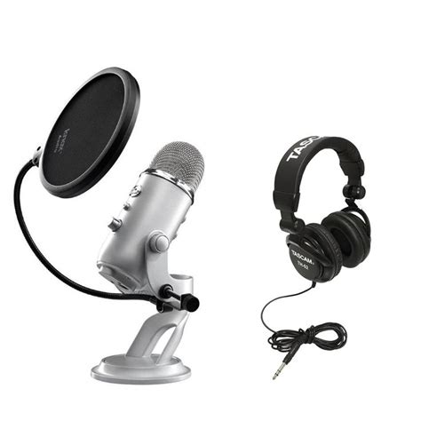 Blue Yeti Usb Microphone With Studio Headphones