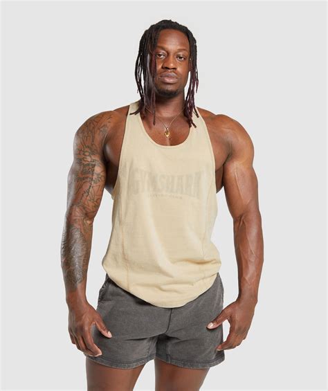 Gymshark Heritage Washed Stringer Smokey Grey Gymshark