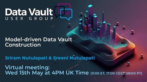 Data Vault User Group On Linkedin Model Driven Data Vault Construction