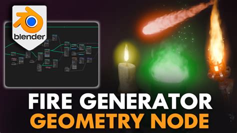 Blender 4 Burning Fire Geometry Node Blendernation Bazaar