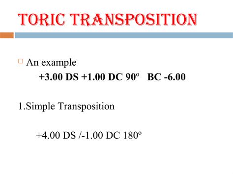 Transposition Ppt