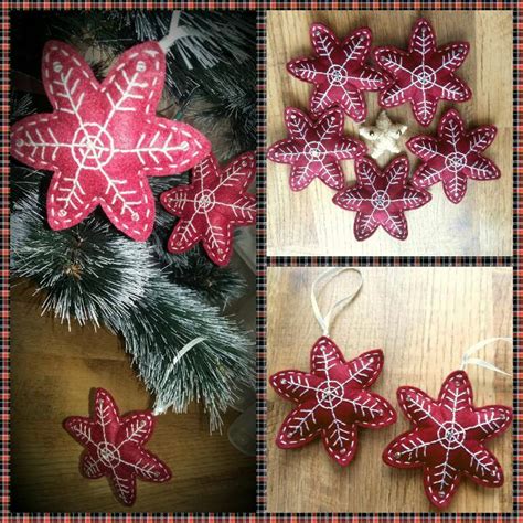 Магазинче за красиви неща Комплект ръчно изработени коледни играчки Звезда НЕ Е НАЛИЧНО