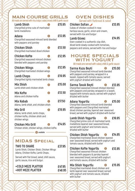 Menu Midas Meze And Grill Menu Midas Meze And Grill