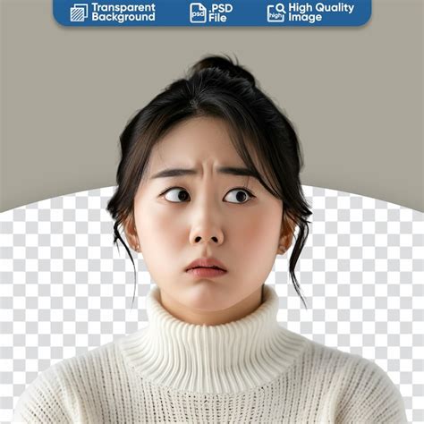 Una Instant Nea De Una Joven Asi Tica Perturbada Archivo Psd Premium