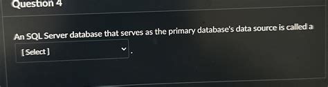 Solved Question 4ansolserver Database That Serves As The