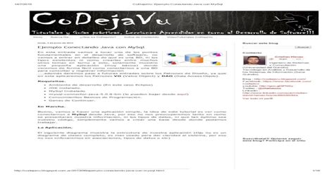 Ejemplo Conectando Java Con Mysql Pdf Document