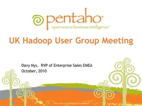 Hadoop Uk User Group Meeting Final Ppt