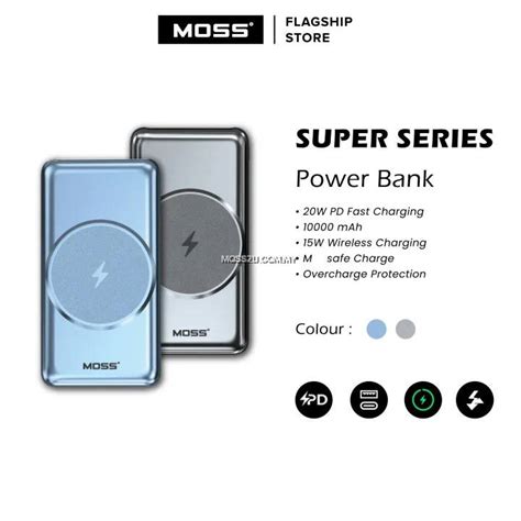 Moss 20w Pd Fast Charge 15w Magsafe Magnetic Wireless Charging 10000 Mah Power Bank Moss
