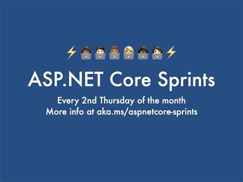 ASP NET Core Development Sprints Dotnet Aspnetcore Wiki GitHub