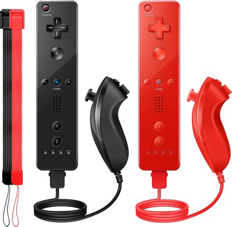 2 Pack Wii Controllers With Motion Plus Includes Black And