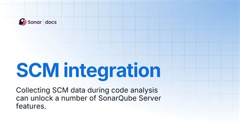 Scm Integration Sonar Documentation