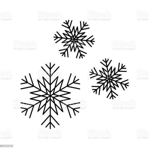 눈송이 플랫 라인 아이콘 겨울 크리스마스 눈송이 크리스탈 요소 모바일 컨셉 및 웹 디자인 스토어를 위한 개요 사인 0명에 대한 스톡 벡터 아트 및 기타 이미지 Istock