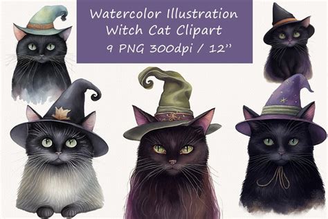 Witch Cat Clipart Cat Clipart Cat Png Halloween