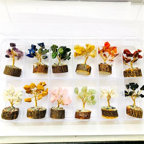 2 5 3 Inche Tall Handmade Tree Of Life Mini Crystal Tree Mystery Box 12