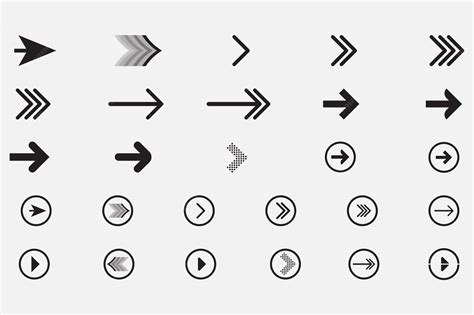 Premium Vector Flat Design Arrow Collection Big Black Arrows Flat