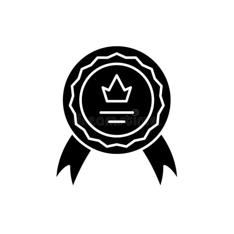 Achievement Black Icon Vector Sign On Isolated Background Achievement Concept Symbol