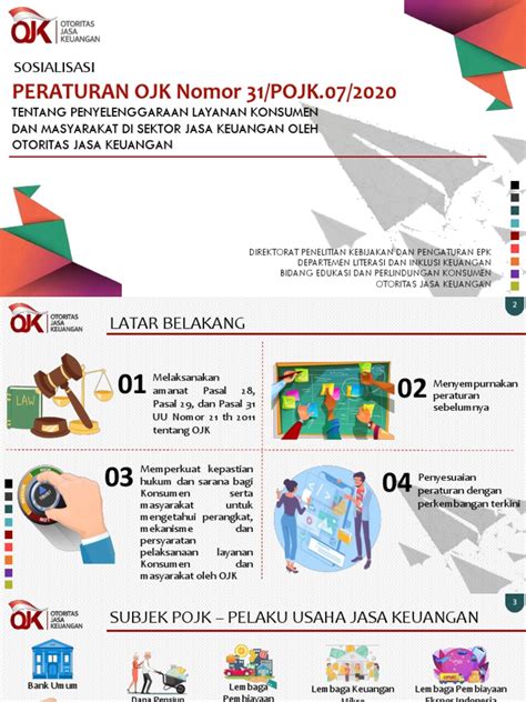 Pojk 31 Tahun 2020 Tentang Layanan Konsumen Dan Masyarakat Oleh Ojk Pdf