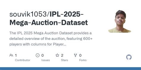 GitHub Souvik IPL Mega Auction Dataset The IPL Mega