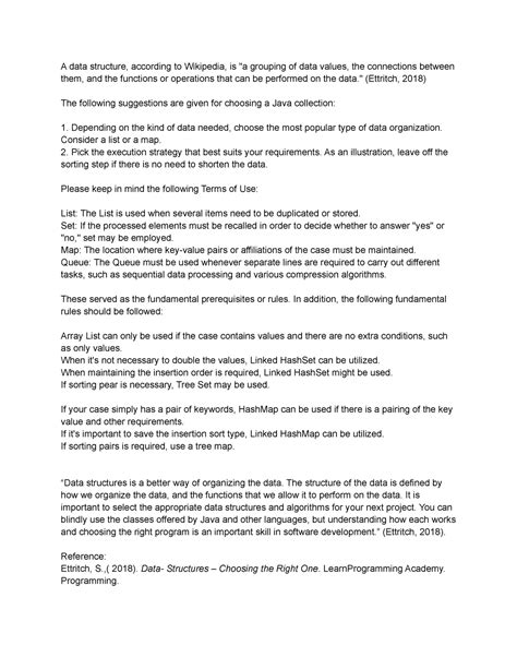 Cs 1103 Discussion Forum Unit 5 A Data Structure According To