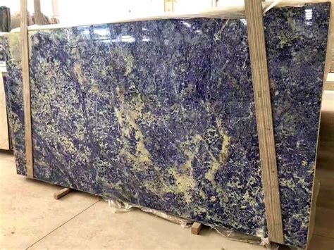 Deep Blue Marble Slabs Luxury Veined Stone For Countertops