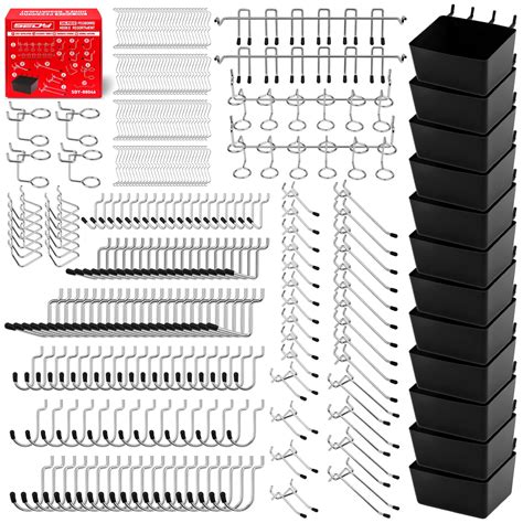 300 Piece Pegboard Hook Set Pegboard Organizer Accessories For Hanging Durable Metal Hooks For
