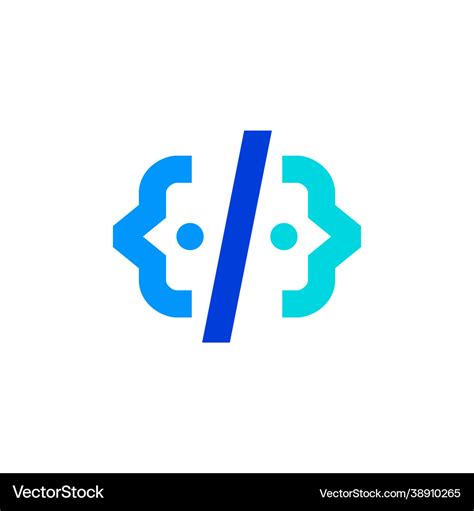 People Code Human Developer Website Logo Icon Vector Image
