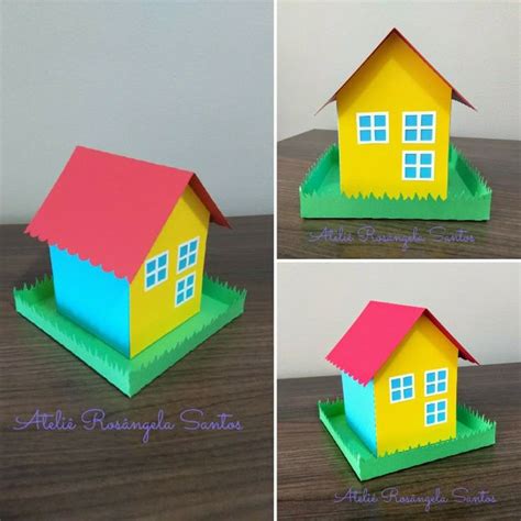 Diy Paper House Craft Casinha De Eva