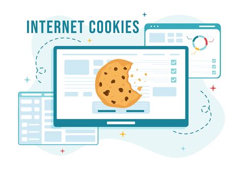 Internet Cookies Technology Illustration With Track Cookie Record Of
