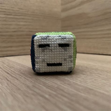 Minecraft Ghast Block Cross Stitch Pattern