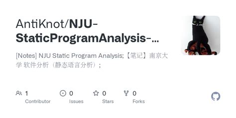 github antiknot nju staticprogramanalysis assignment [notes] nju