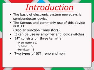 BJT Input And Output Characteristics In Common Base Configuration PPTX