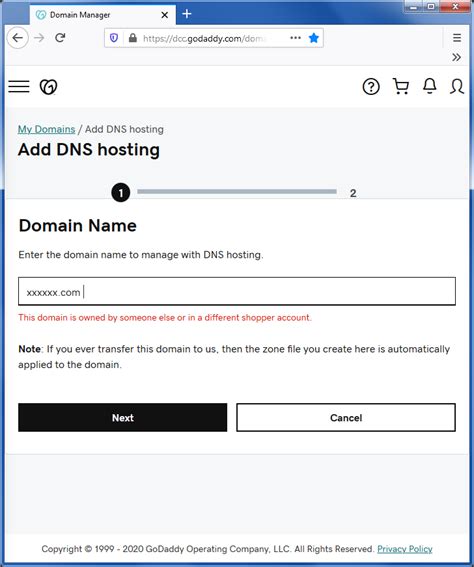 solved godaddy error this domain is owned by someone else or in a different shopper account
