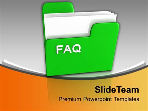 illustration of computer folder with faq powerpoint templates ppt
