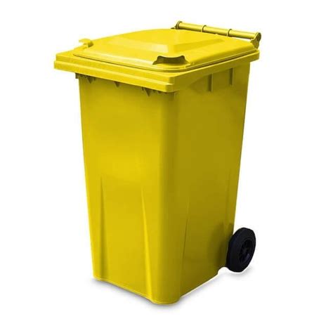 240 Litre Wheelie Bin Yellow Yellow Shield