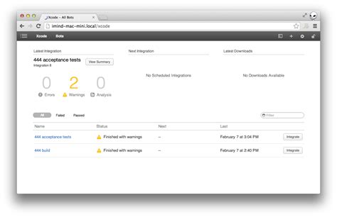 IOS Integration Testing With Xcode Server And KIF