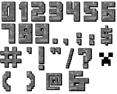 Minecraft Alphabet Svg Bundle 4 Letter Sets Numbers Symbols