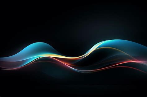 Premium Ai Image Abstract Background With Waves Of Light And Colors Generative Ai