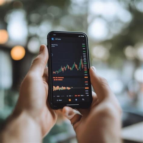 A Cell Phone With A Graph Showing The Graph Of Graphing Premium Ai Generated Image