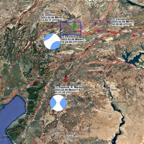 Locations Of The Seismic Events Occurred On 20230206 Along The Dead
