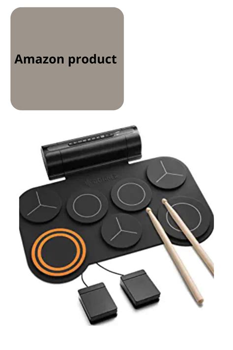 Donner Electronic Drum Set 7 Pads Electric Drum Pad Roll Up Quiet Drum