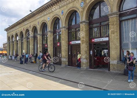 Front View Of Cambridge Central Train Station On A Sunny Day Editorial
