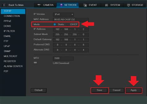 How To Set Your Device To A Static Ip Amcrest