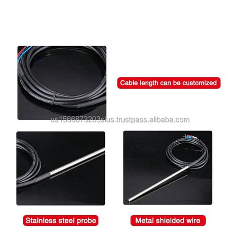Pt100 Platinum Thermal Resistance Temperature Sensor With Waterproof Probe For Temperature