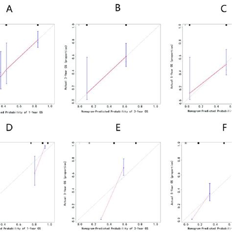 Calibration Plots Of The Initial Nomogram In The Training And