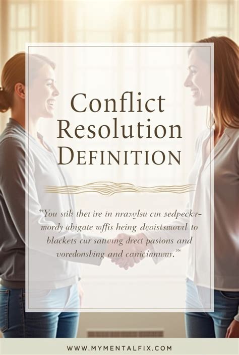 Conflict Resolution Definition Understanding Its Meaning And