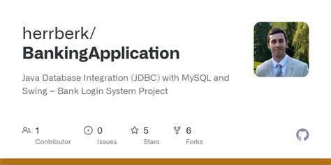 github herrberk bankingapplication java database integration jdbc with mysql and swing