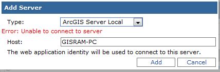 Unable To Connect To Arcgis Server Local Geographic Information Systems Stack Exchange