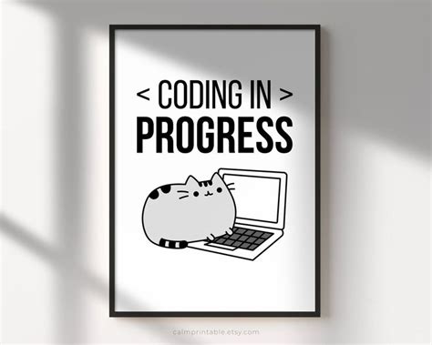 Cute Programmer T Printable Wall Art Programming Print Coder Quote Poster Computer Geek