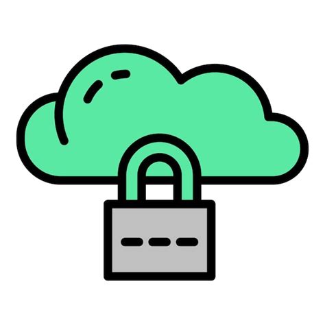 Premium Vector Locked Data Cloud Icon Outline Vector Computer Fraud