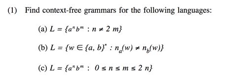 solved 5 use the set notation to describe the language